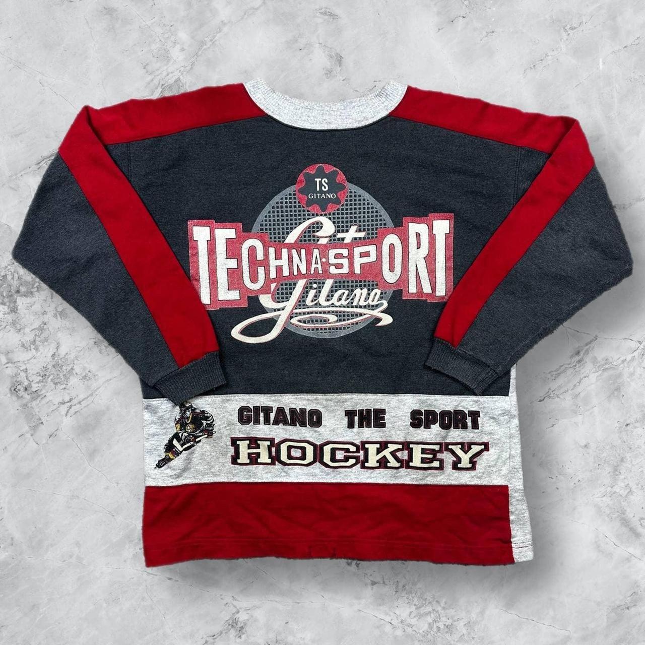 Vintage Techna Sport Gitano Hockey red gray and... - Depop
