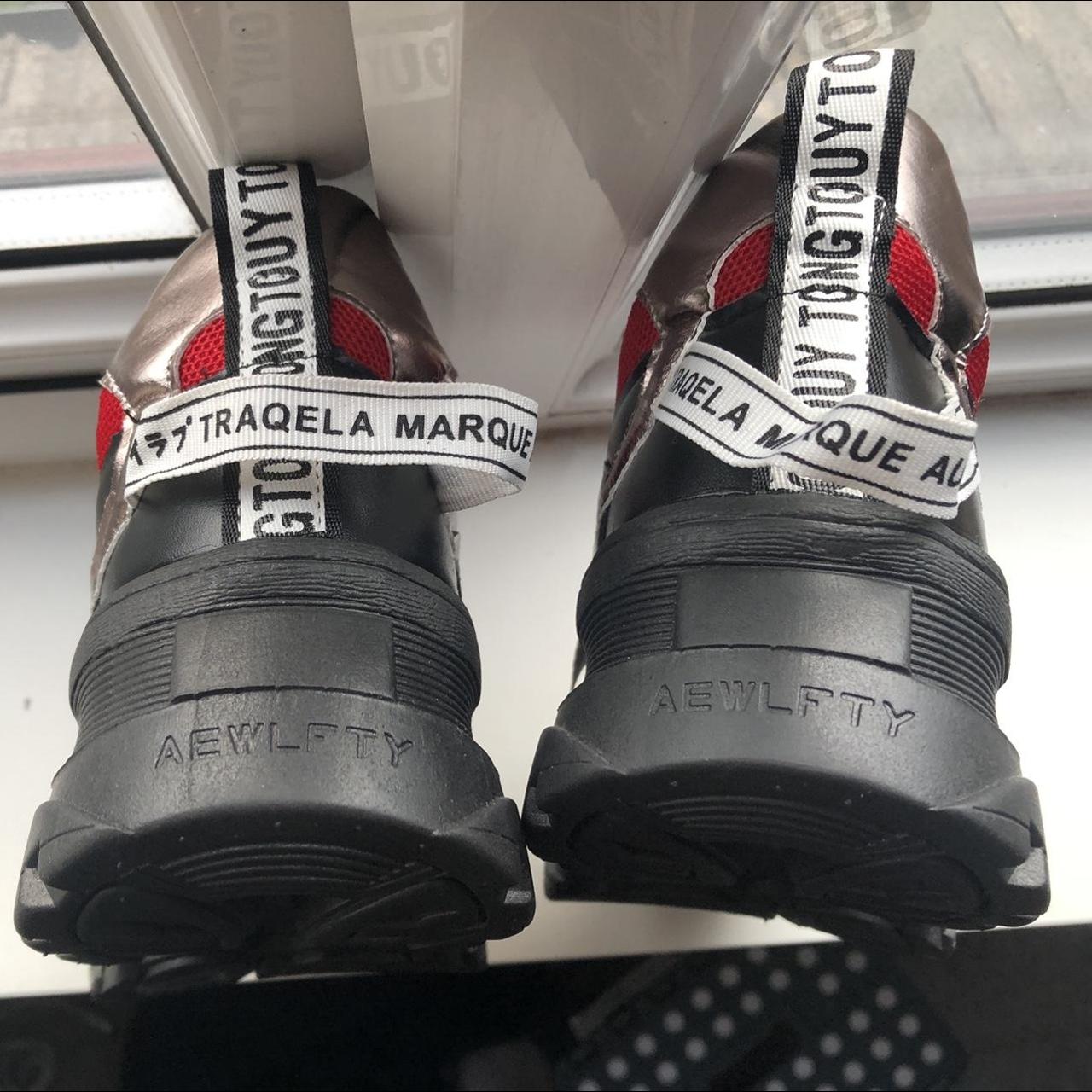 Shein Chunky black sole trainers Size 7,... - Depop