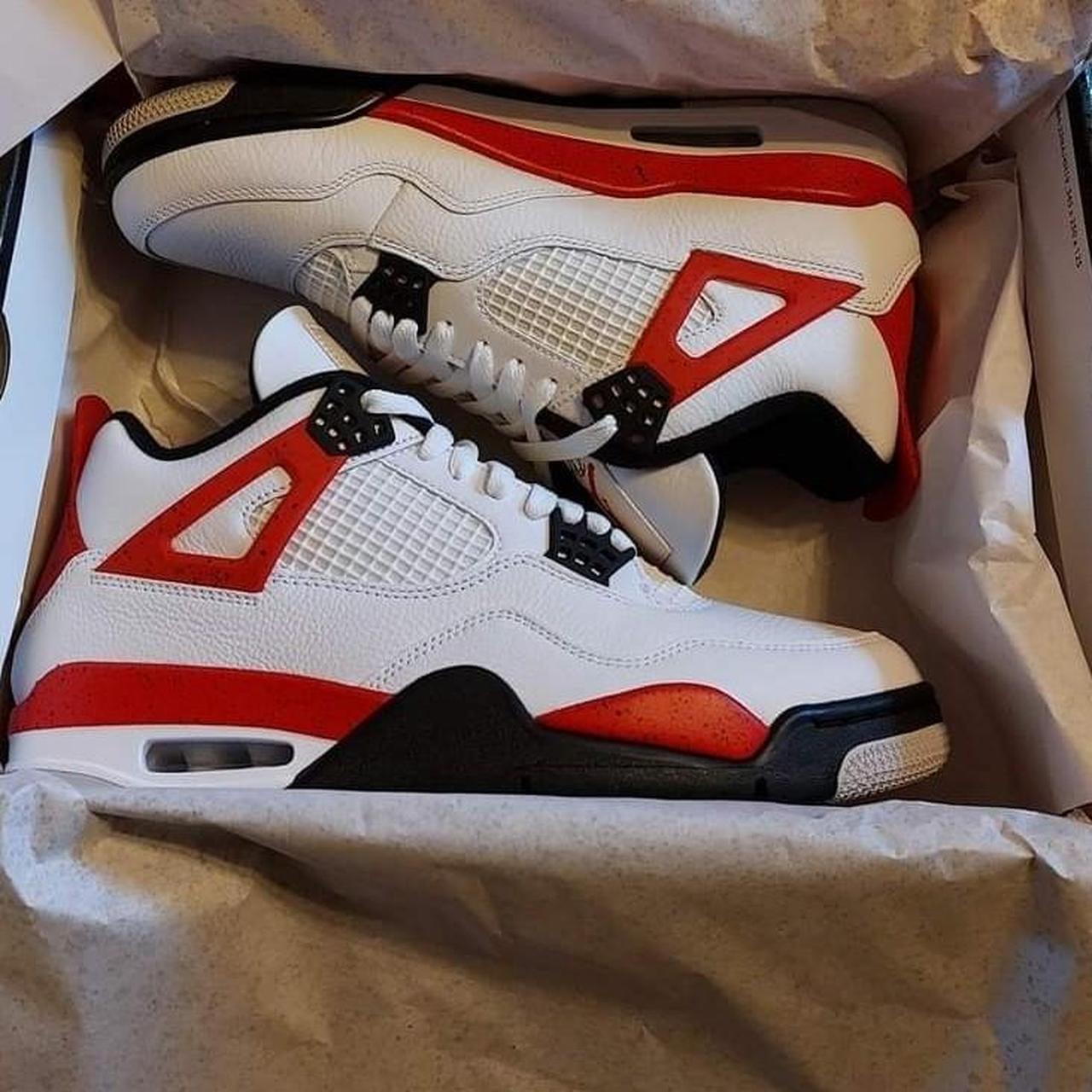 Nike air Jordan 4 Red cement GS Sizes 4 & 5... - Depop