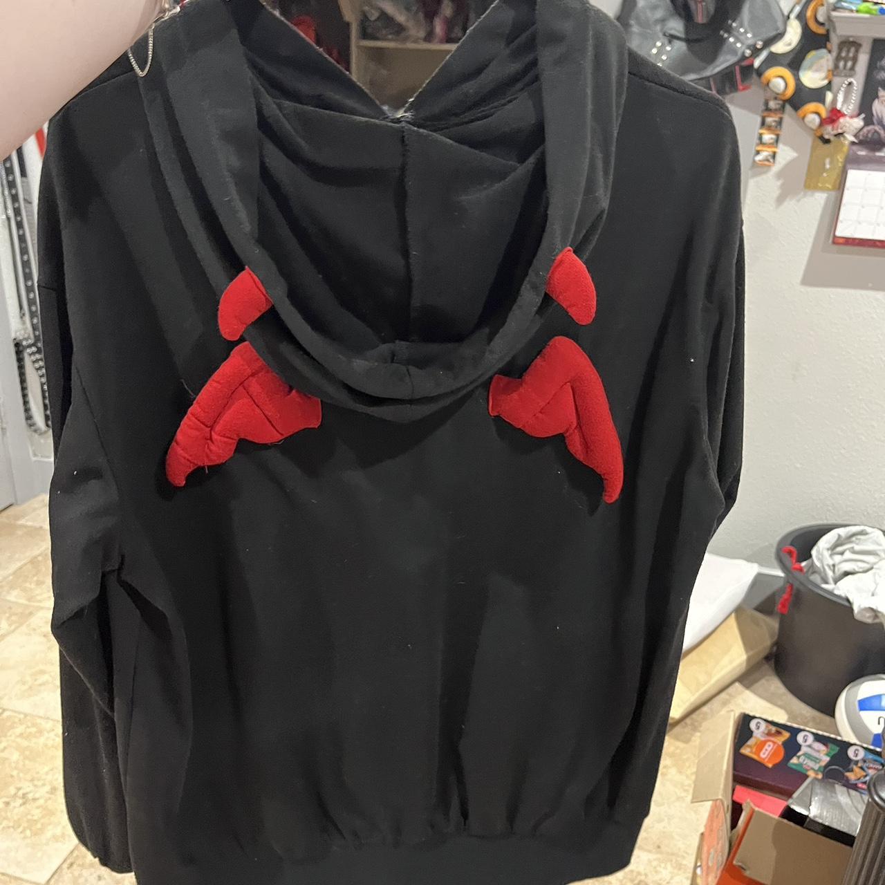 Devil Hoodie Super cute wings and horns Size... - Depop