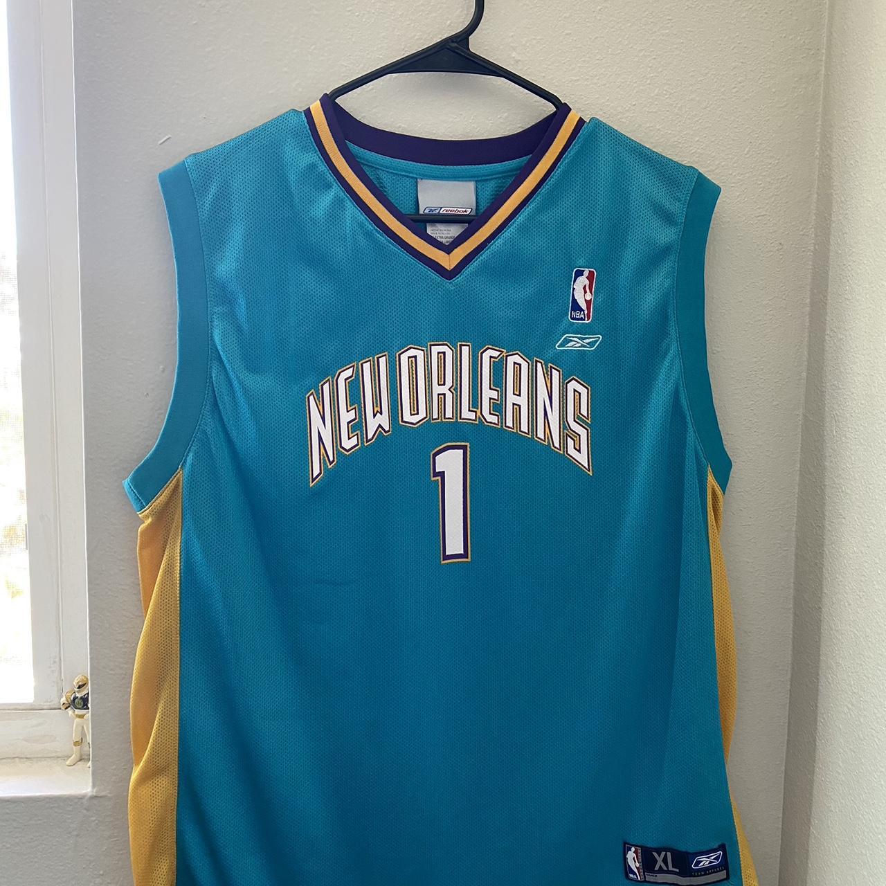 Vintage Reebok New Orleans Hornets Baron Davis... | Depop