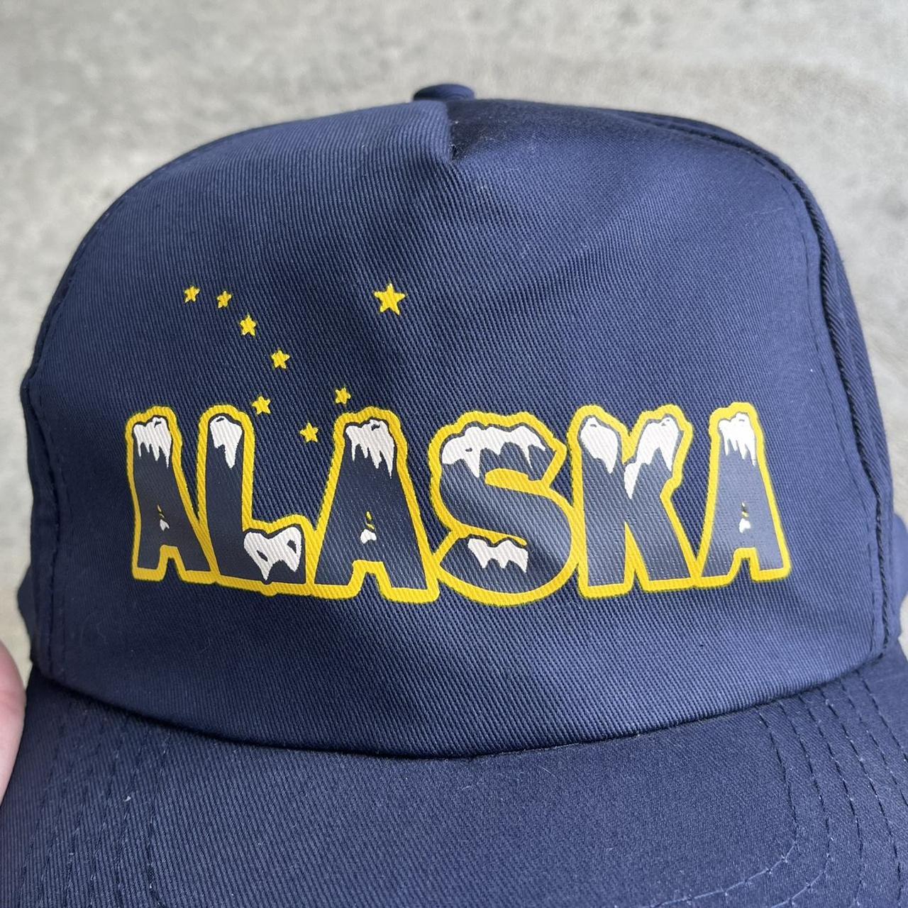 vintage 90’s snowy alaska hat. adjustable strap,... - Depop