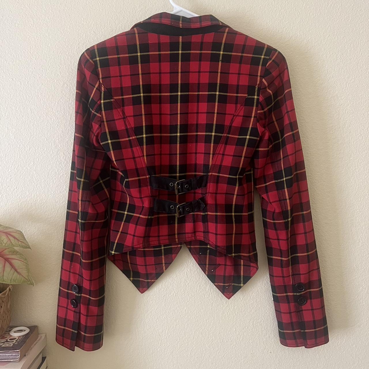Vintage Betsey Johnson plaid blazer, reminiscent of... | Depop