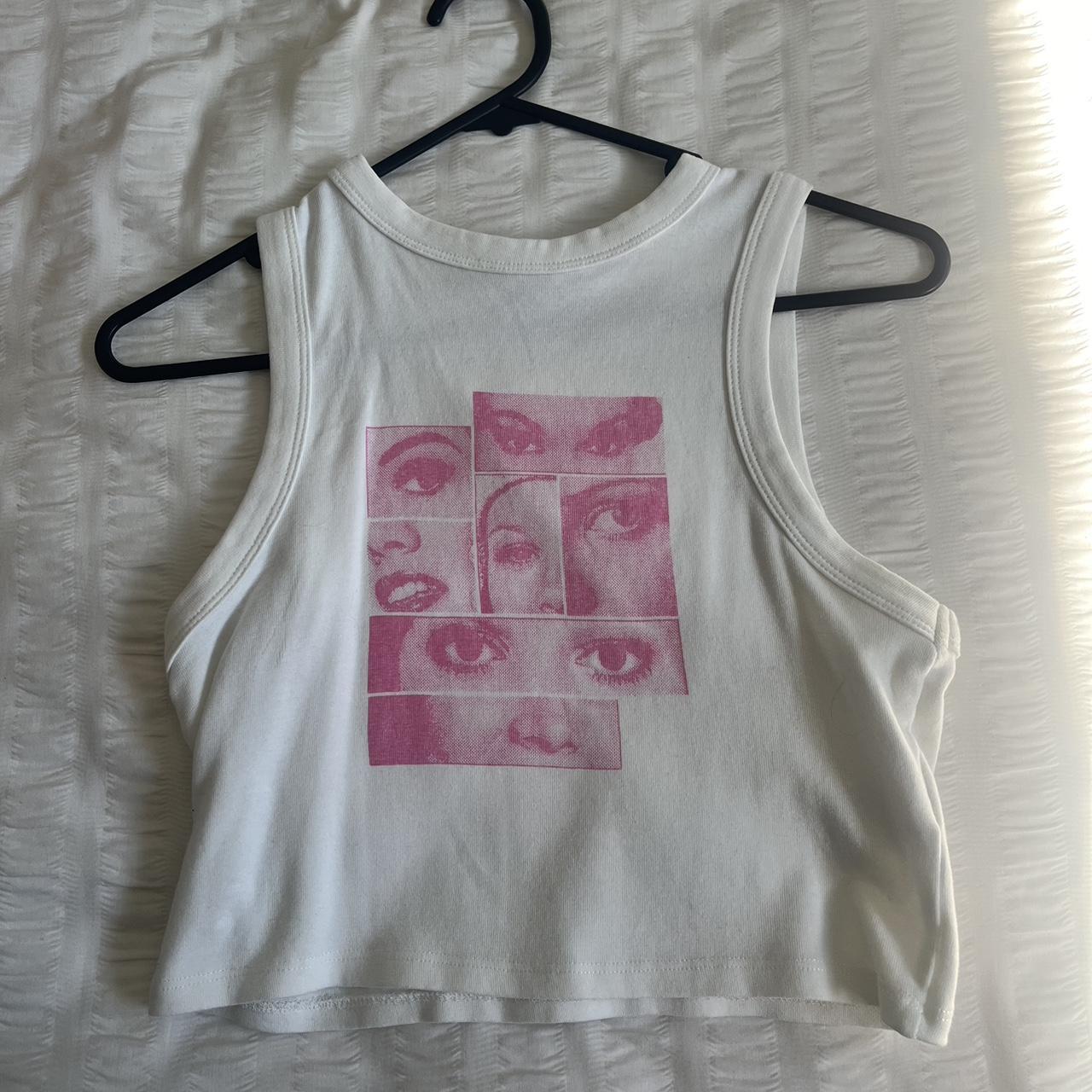 Supre White Graphic Crop - Size 8 - Worn twice... - Depop