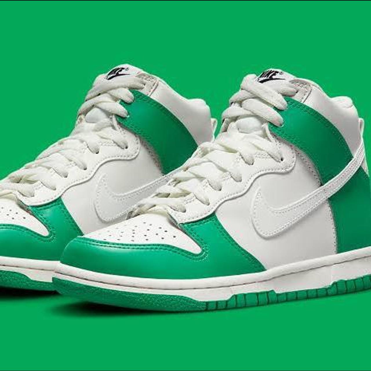NIKE DUNK HIGH GREEN WHITE 🧩 Brand new, purchased... - Depop