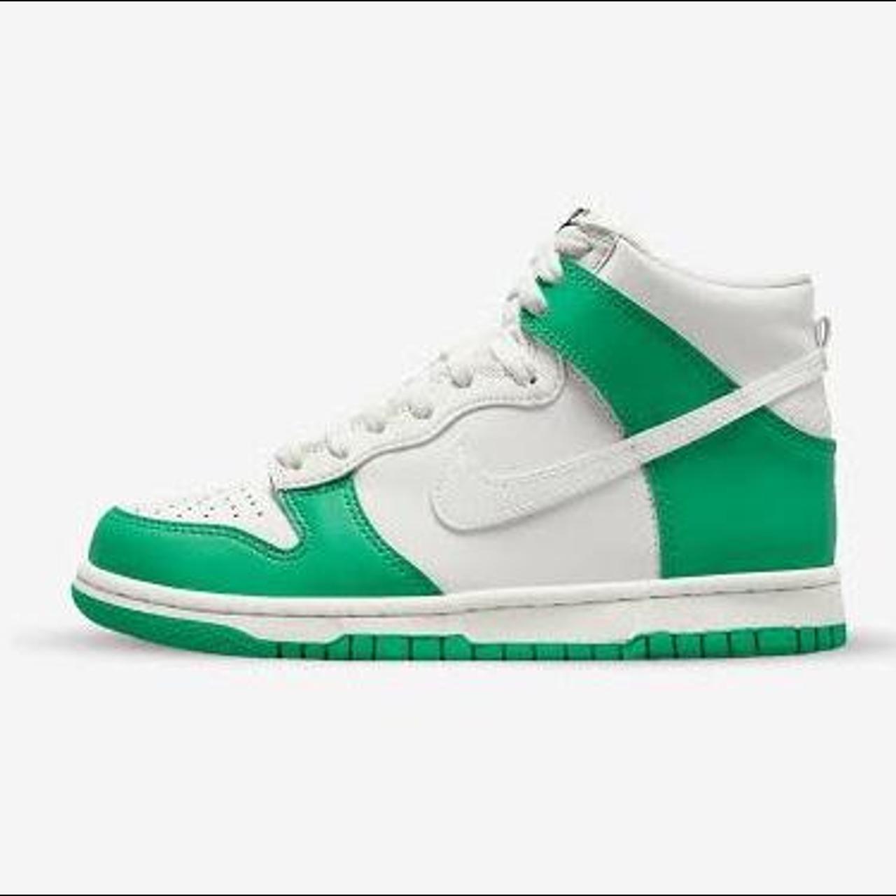 NIKE DUNK HIGH GREEN WHITE 🧩 Brand new, purchased... - Depop