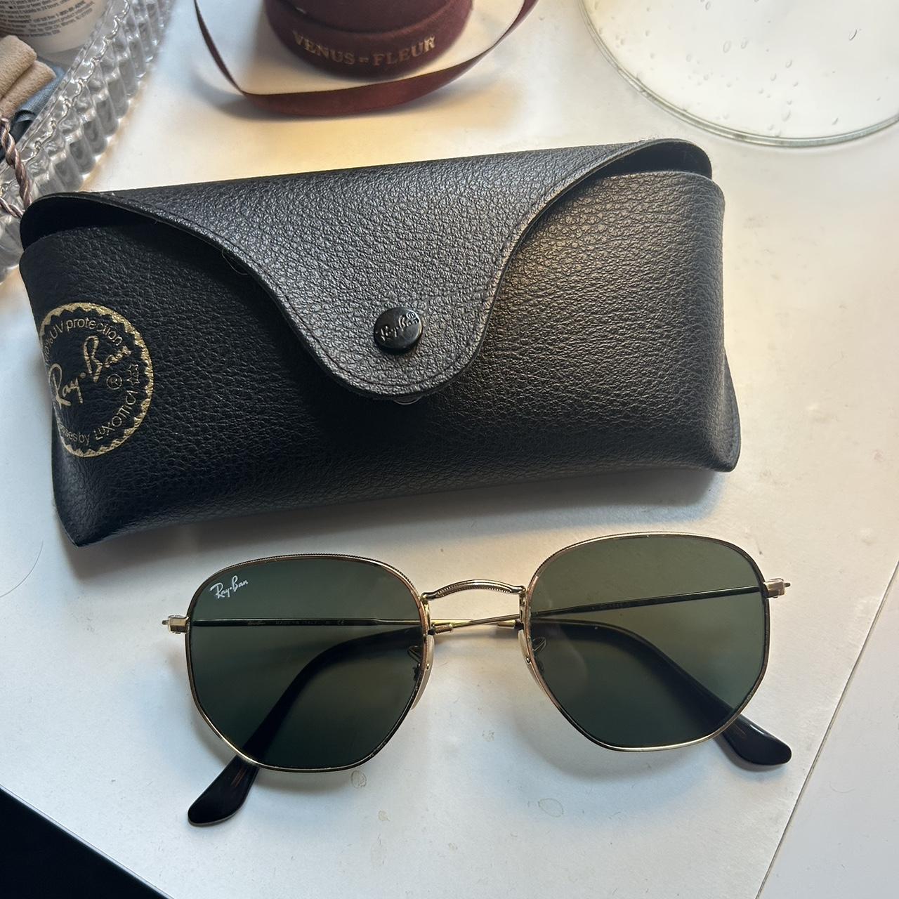 Ray Ban Hexagonal Sunglasses. Unisex, Eye size 51.... - Depop