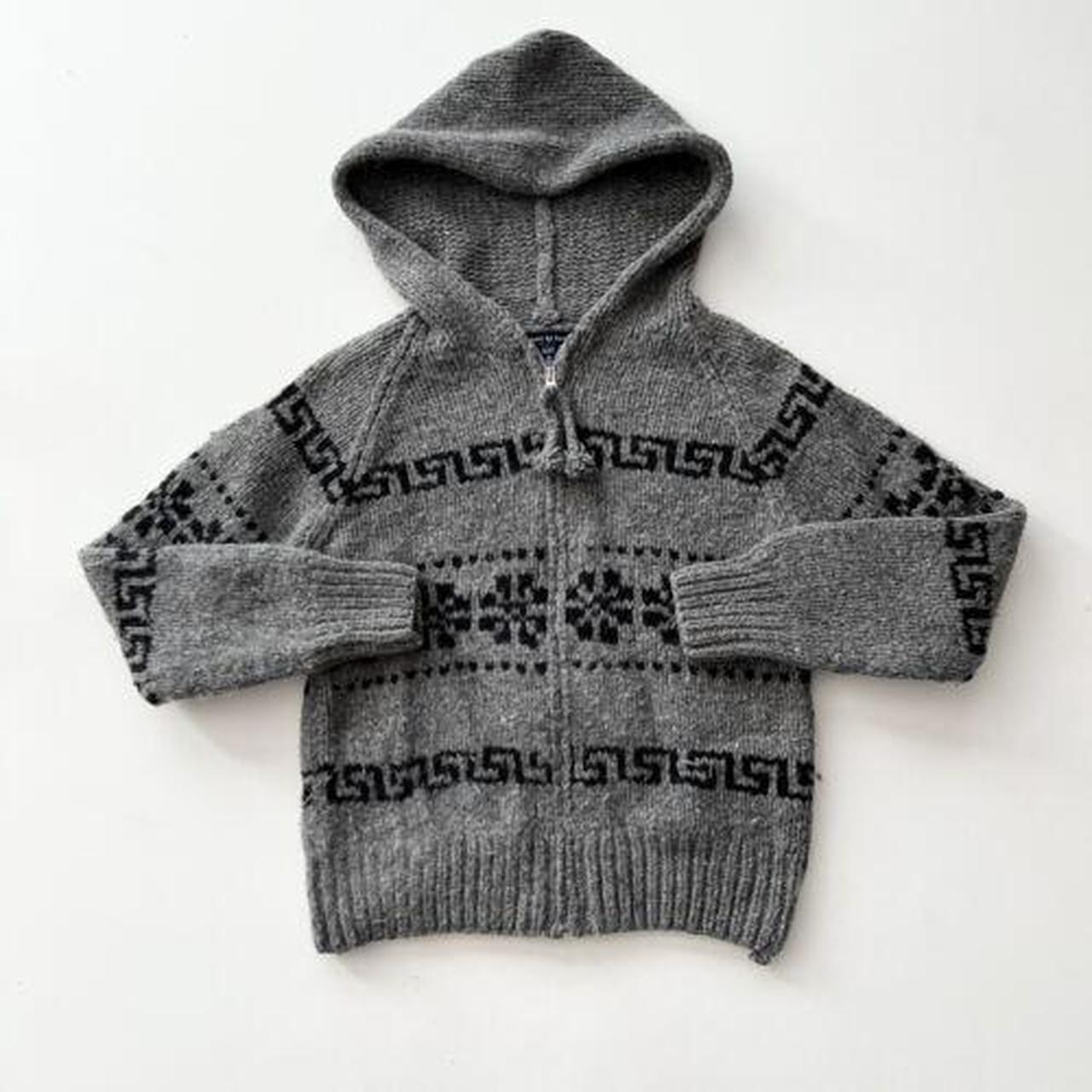 Vintage GAP Hand Knit Cowichan Full Zip Cardigan... - Depop