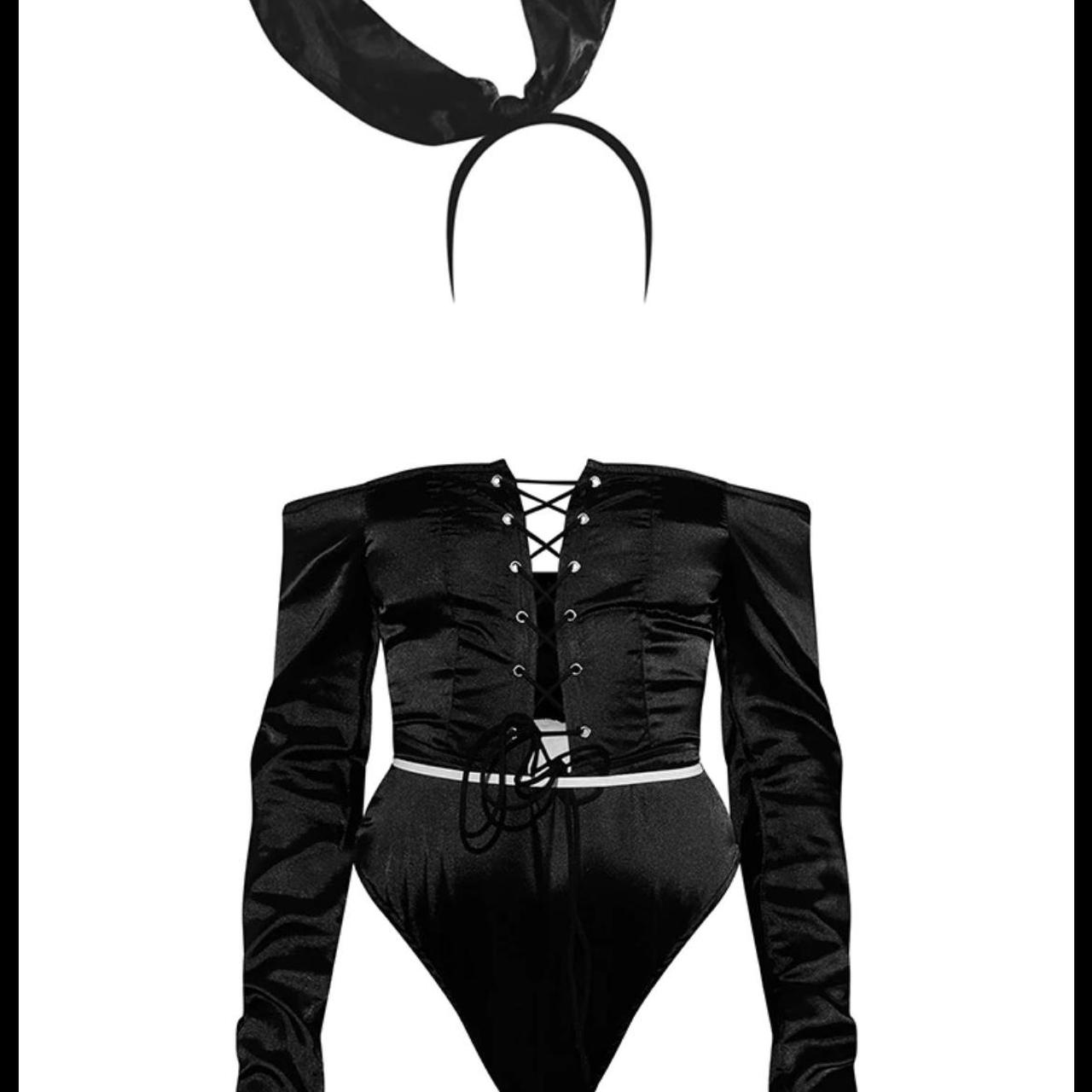 Black rabbit costume, perfect for fancy dress and... - Depop