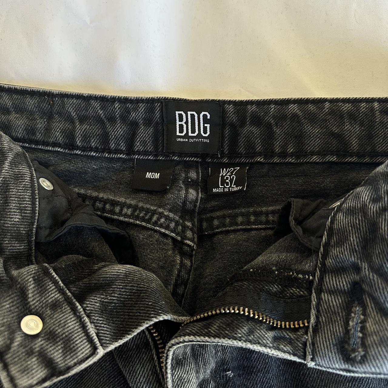bdg black baggy jeans mom style, size w27, l32 - Depop