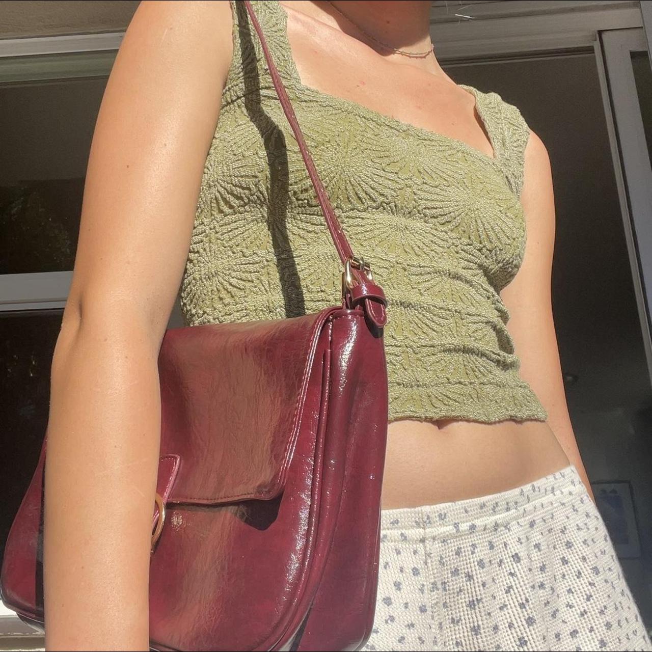 Absolutely gorgeous vegan deep red leather purse 🫦 💋... - Depop