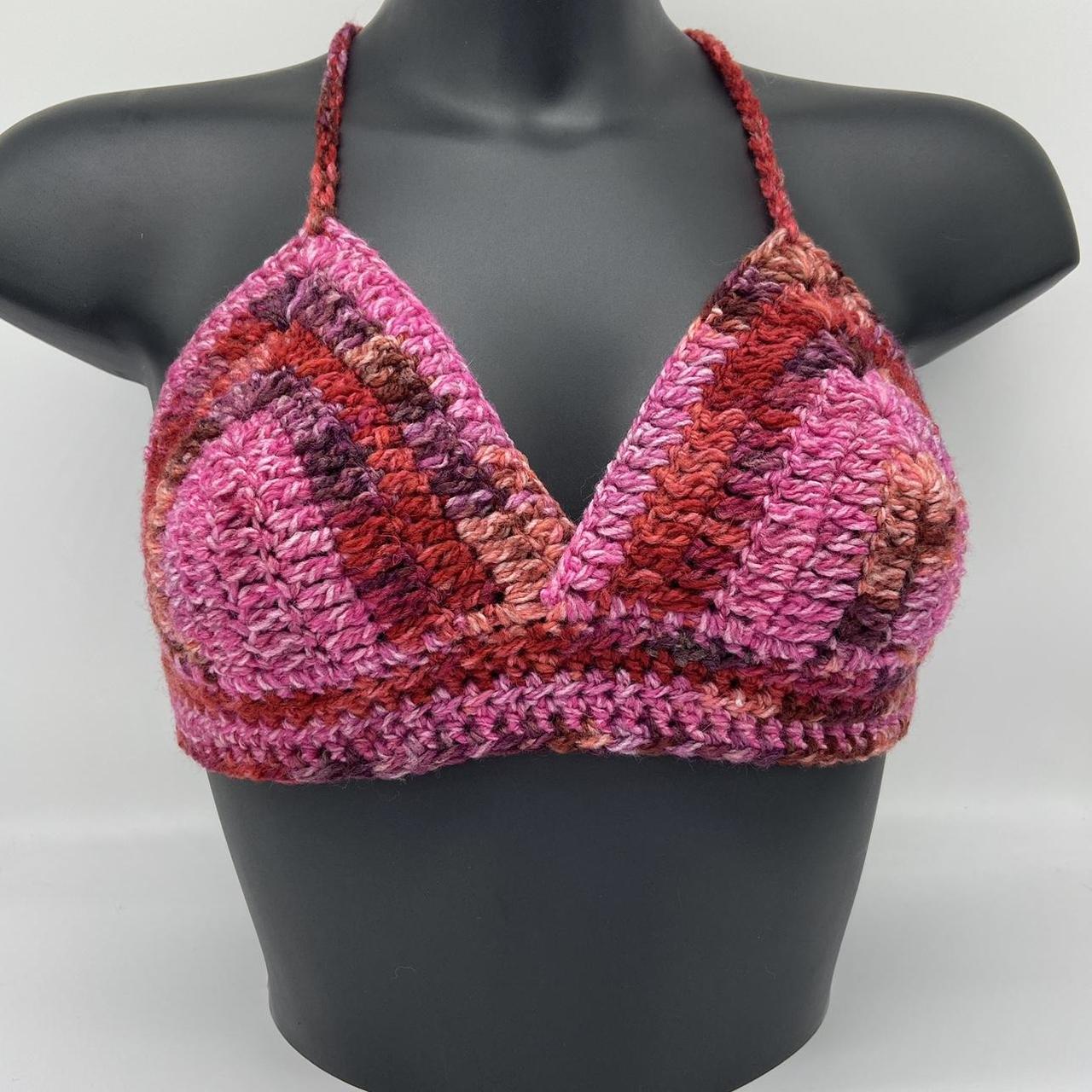 Handmade Crocheted Bikini Top Made From A Pattern Depop