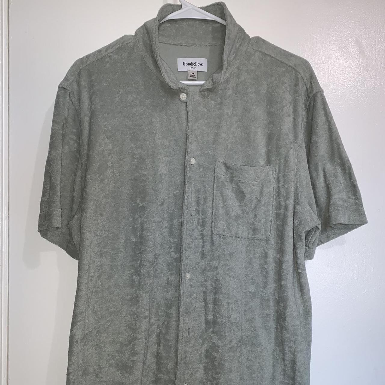 Target Goodfellow & Co. Terry Cloth Button-Down... - Depop