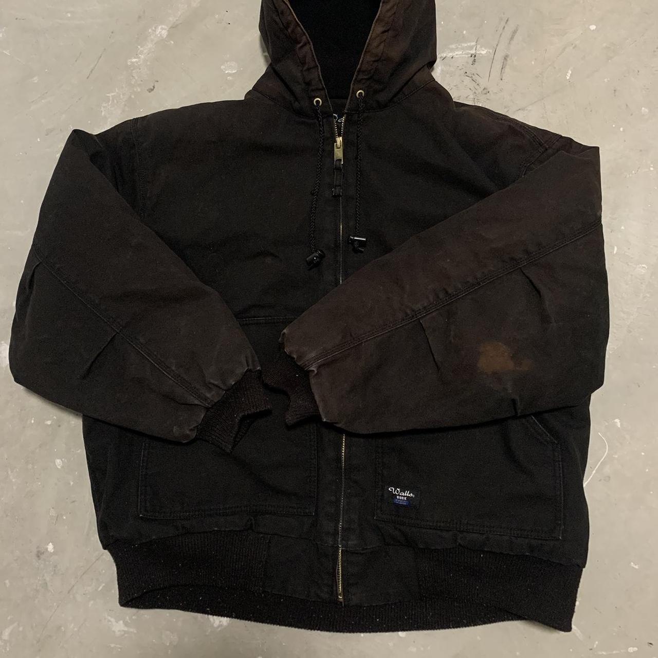 Black work jacket by Walls Workwear Heavyweight... - Depop