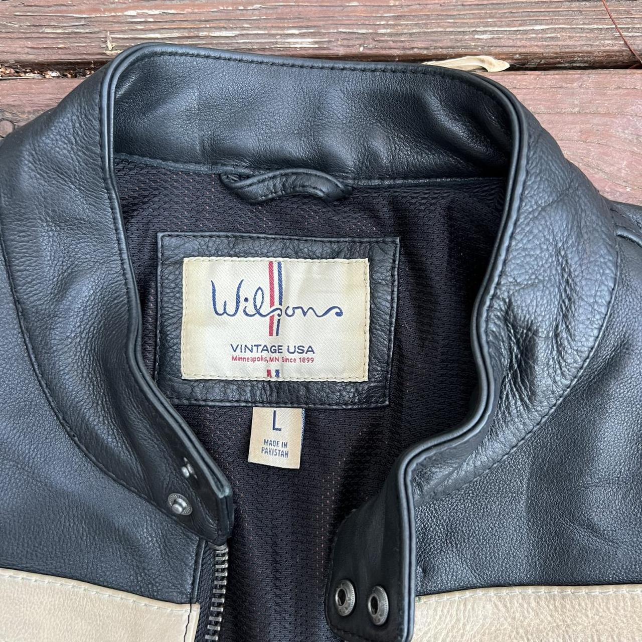 100% Leather Wilson motorcycle jacket. Men’s large... | Depop