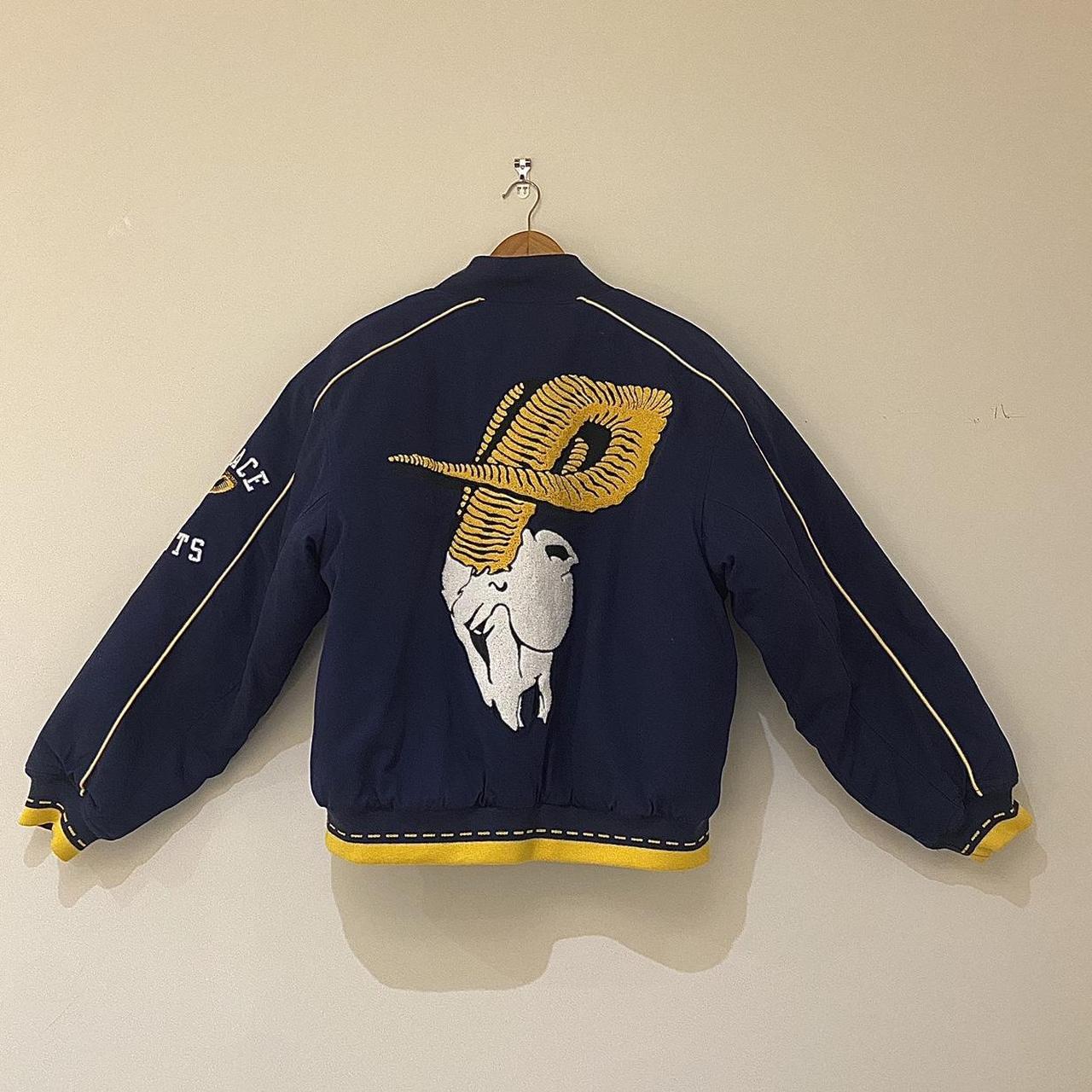 Navy Palace Goats varsity jacket in size m. Brand... - Depop
