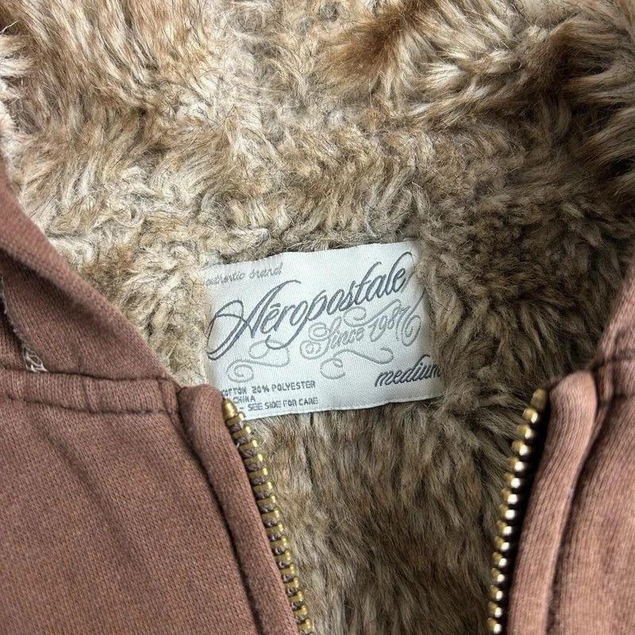 Very rare vintage Aeropostale fur lined zip up... | Depop