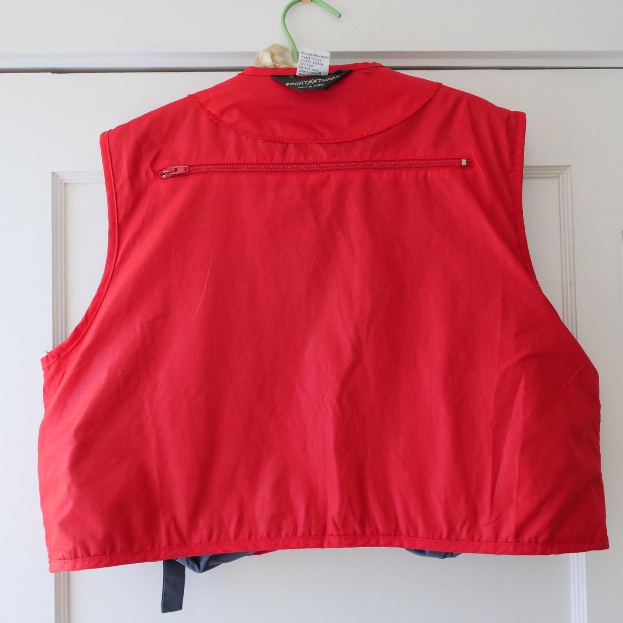 Men's Grey and Red Gilet | Depop