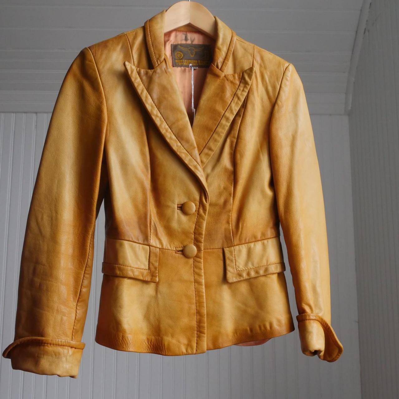 Beautiful 70s vintage western leather blazer By The... - Depop