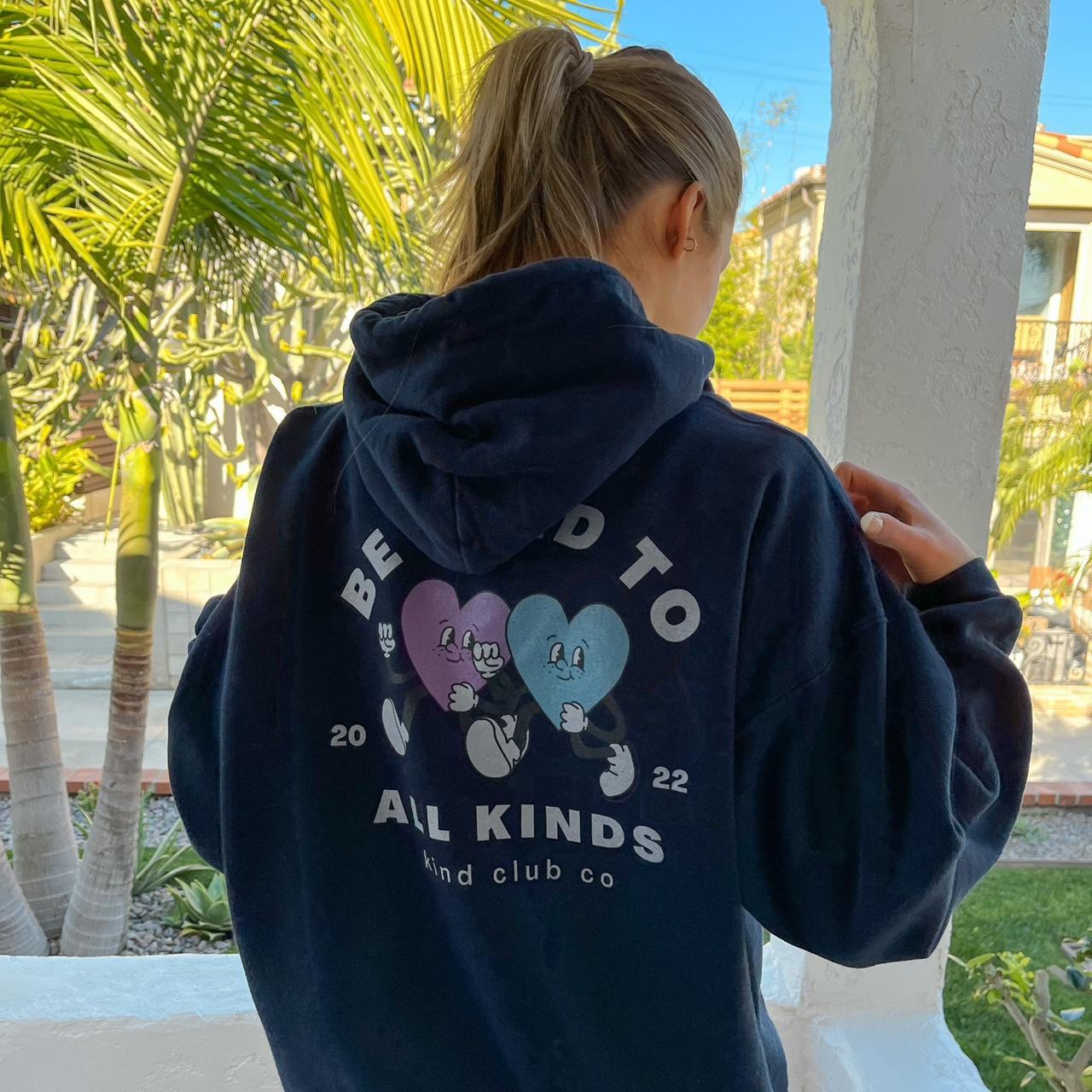 Kind Club Hoodie Size Large Navy blue color There... - Depop