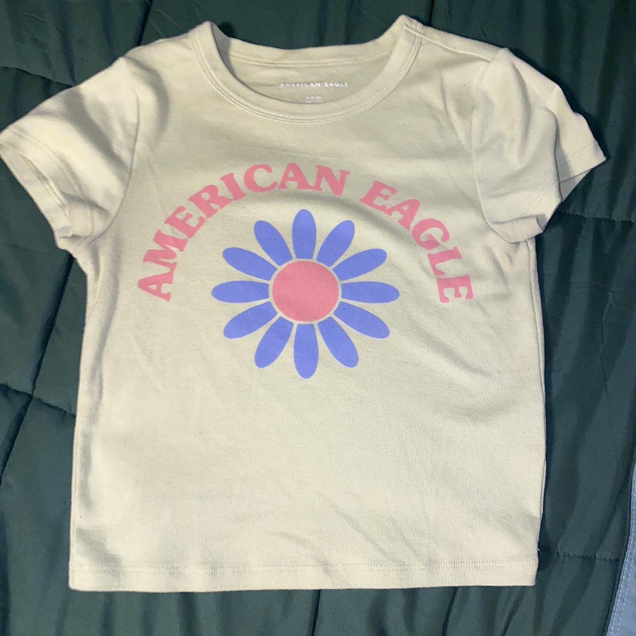 American Eagle Baby Tee Size women’s small Barely... - Depop