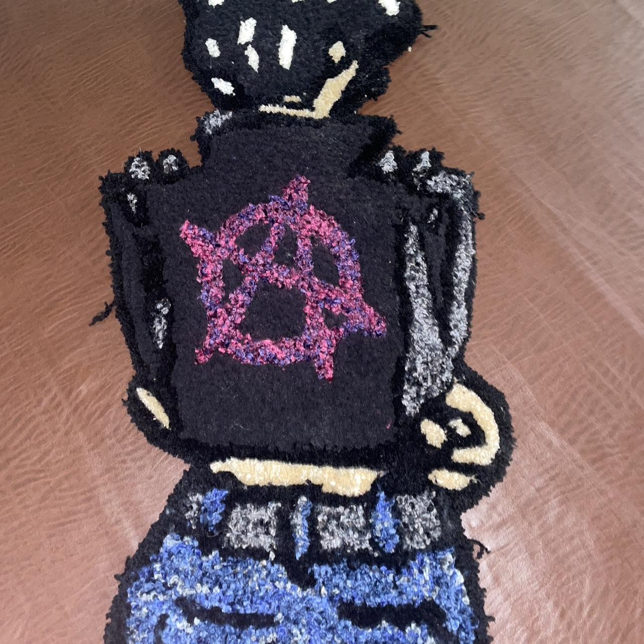 ☠️80s Punk Rock Girl 🎸 - Beautiful detailed rug with... - Depop