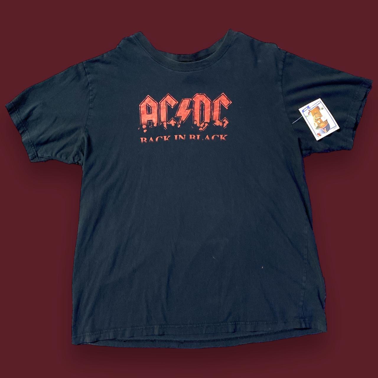AC/DC Band Tee ⚡️ Back in Black 🎸 Size XL #acdc... - Depop