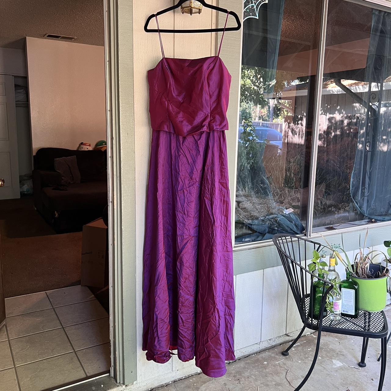 Adorable gothic vampire maxi iridescent prom dress... - Depop