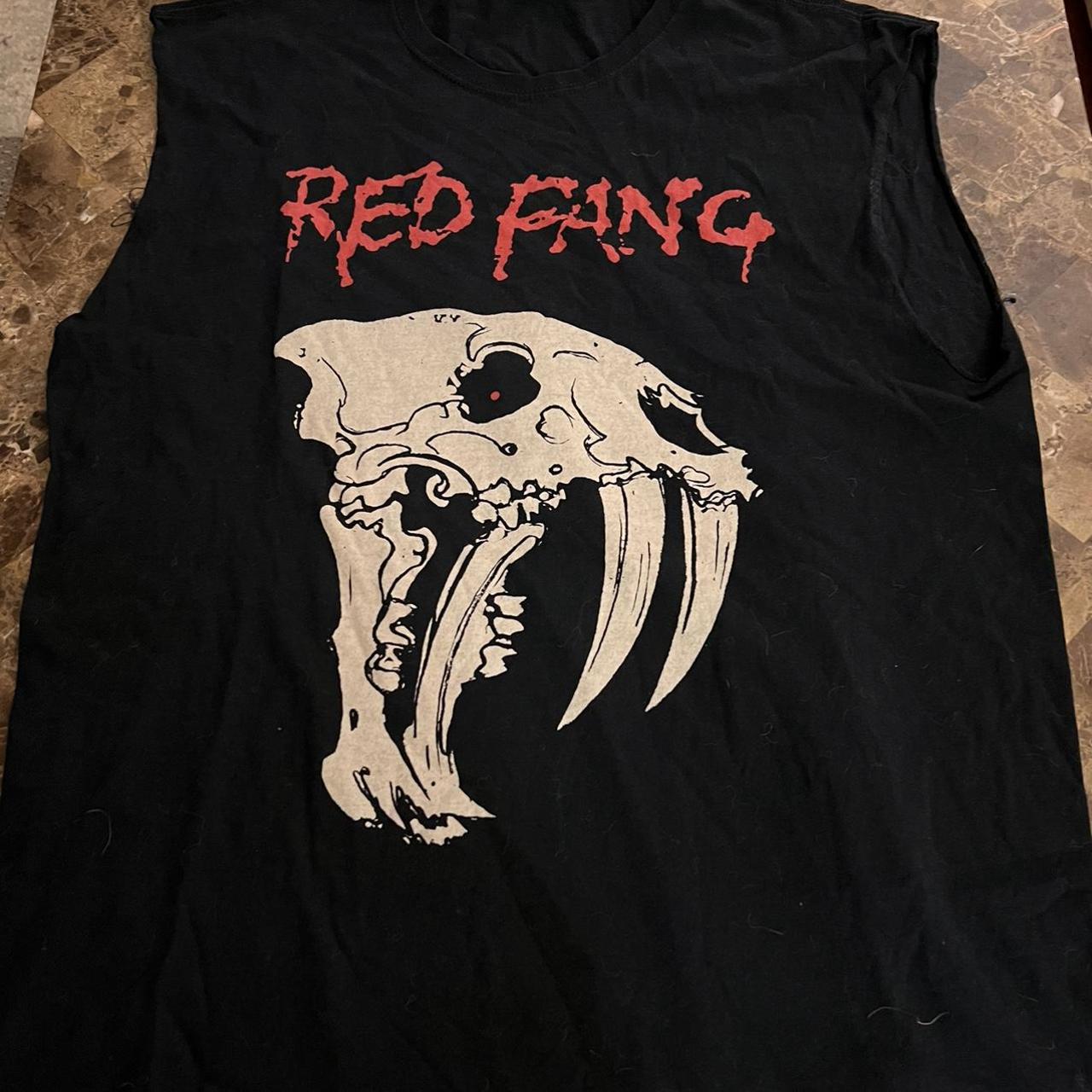Red Fang shirt Sleeves cut Amazing... - Depop