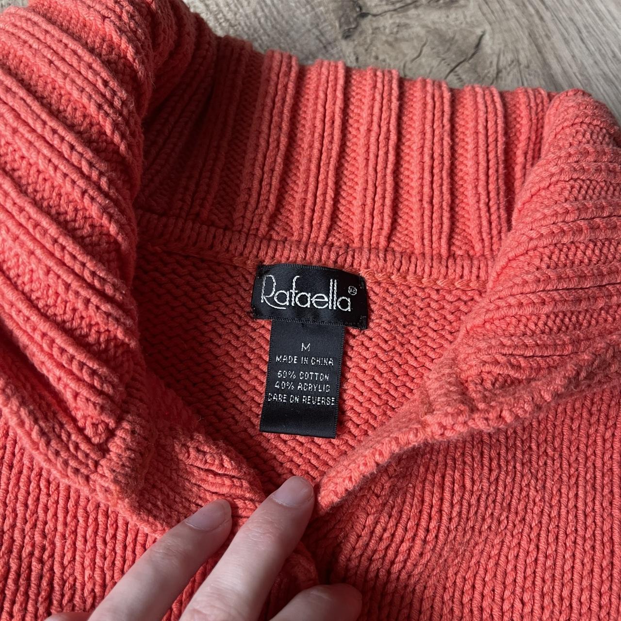 Vintage 90s Rafaella orange sweater with and... - Depop