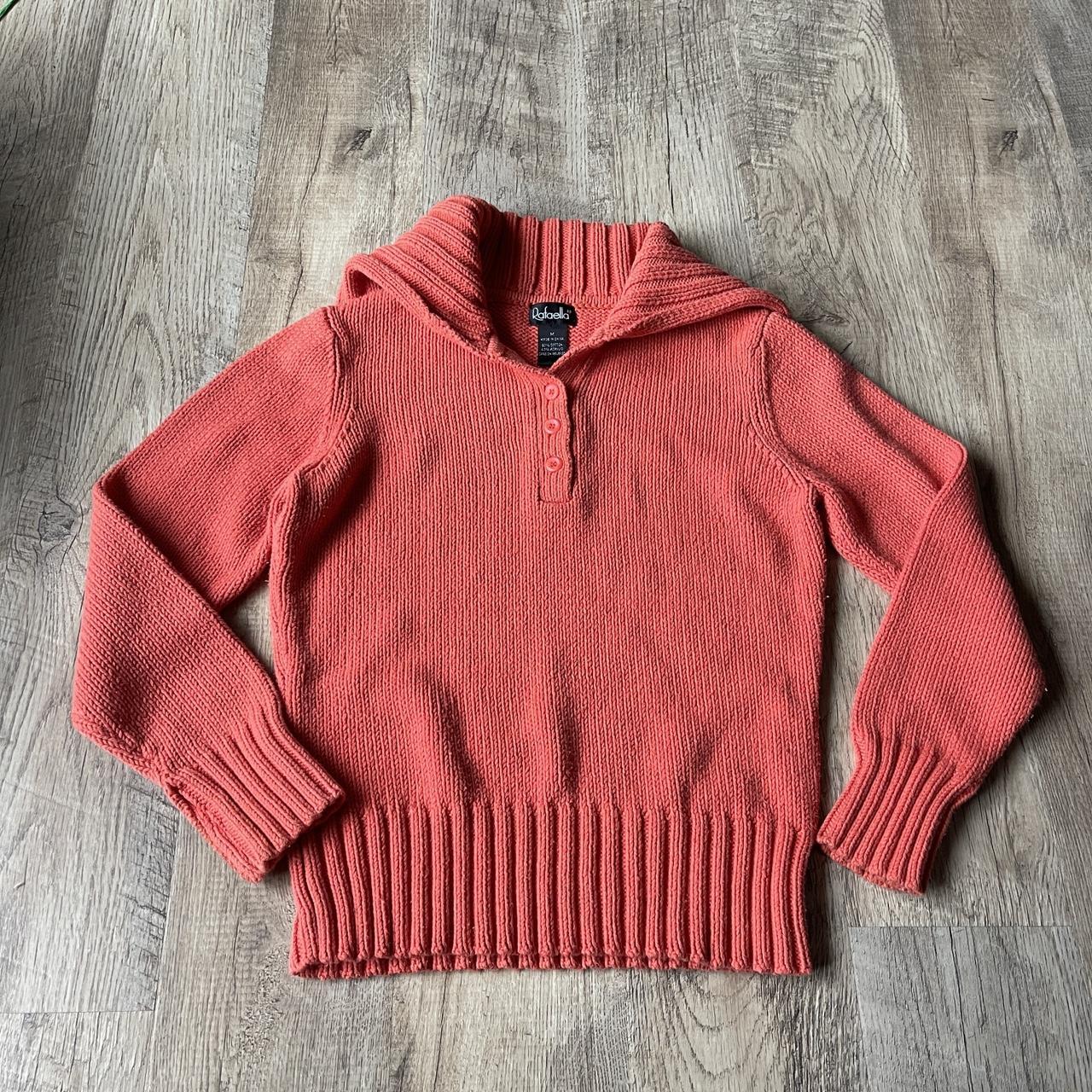 Vintage 90s Rafaella orange sweater with and... - Depop
