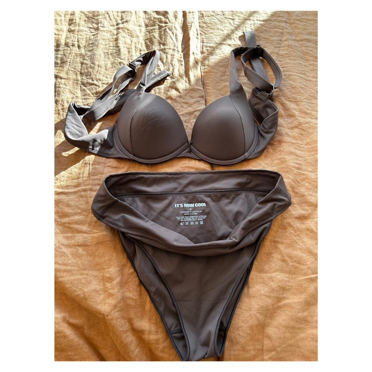 Its now cool - brown bikini - size medium - only... - Depop