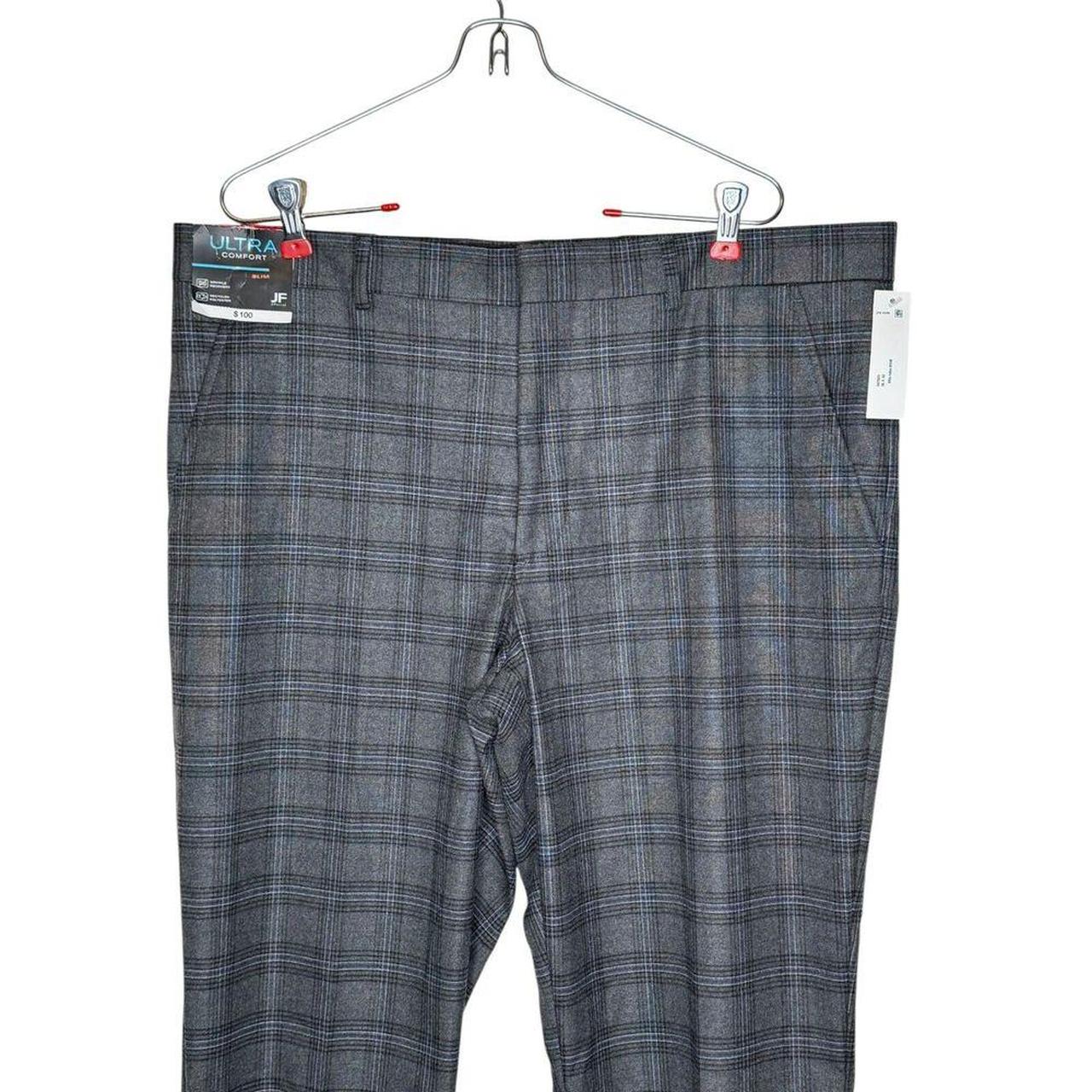 J. Ferrar Me's Dress Pants Ultra Comfort Check Plaid... - Depop