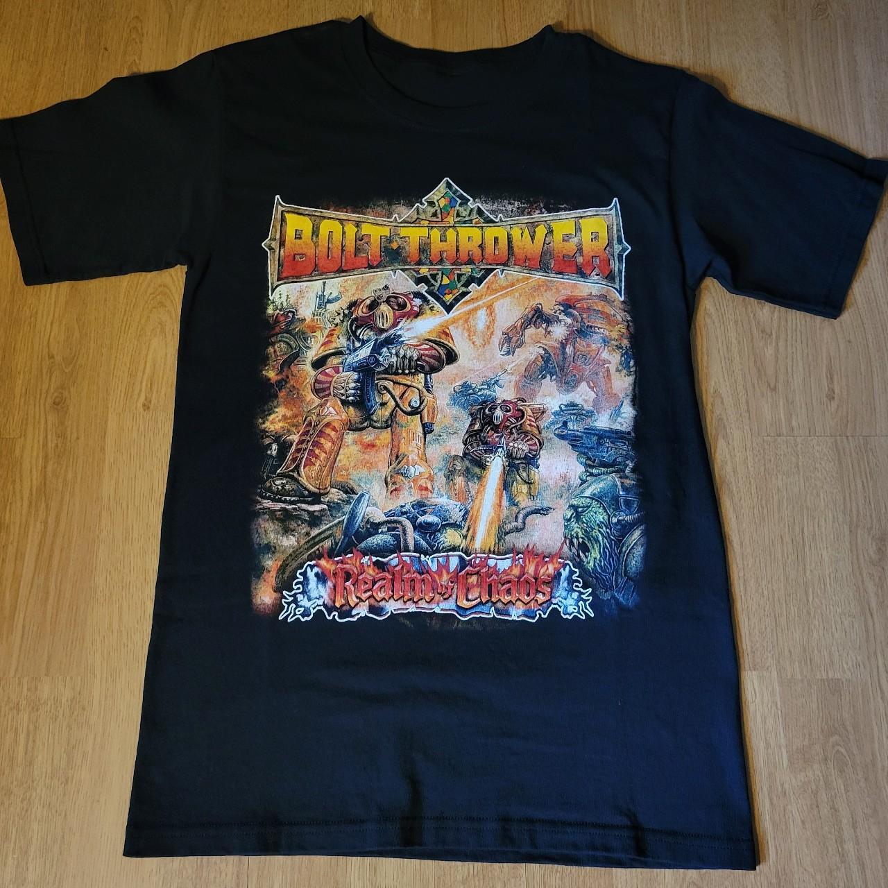 Bolt Thrower shirt, size small. Worn lightly.... - Depop