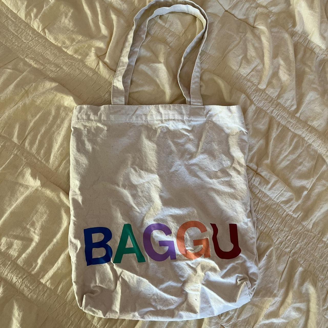 rainbow baggu tote!!! brand new, needs to be ironed... - Depop
