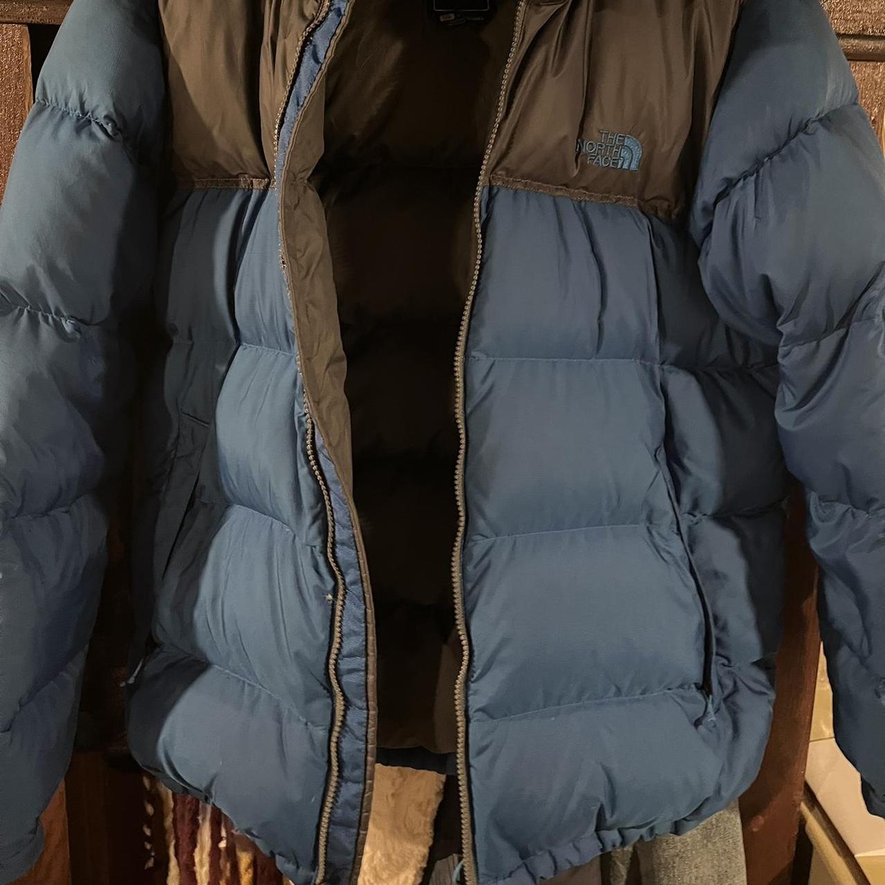 The North Face men's blue nuptse puffer jacket mens... - Depop