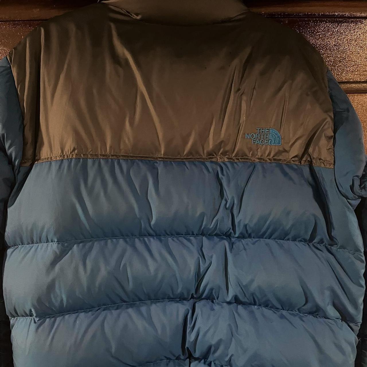 The North Face men's blue nuptse puffer jacket mens... - Depop