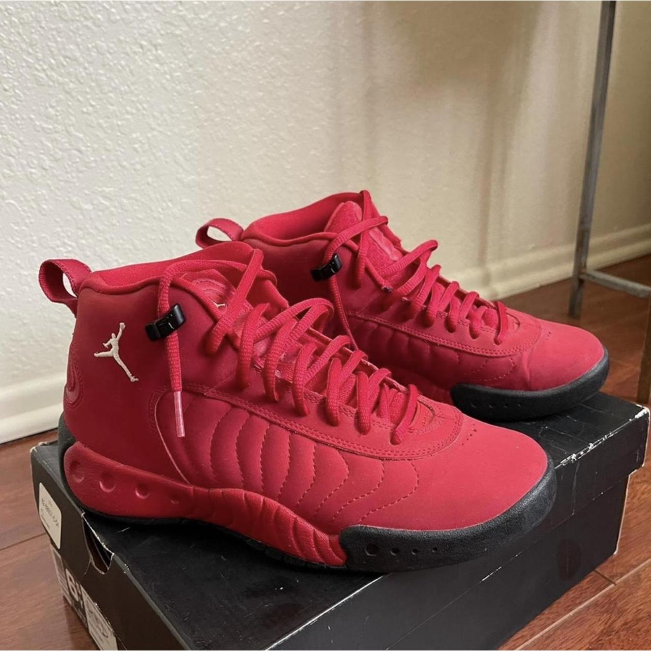 Jordan Red Trainers | Depop