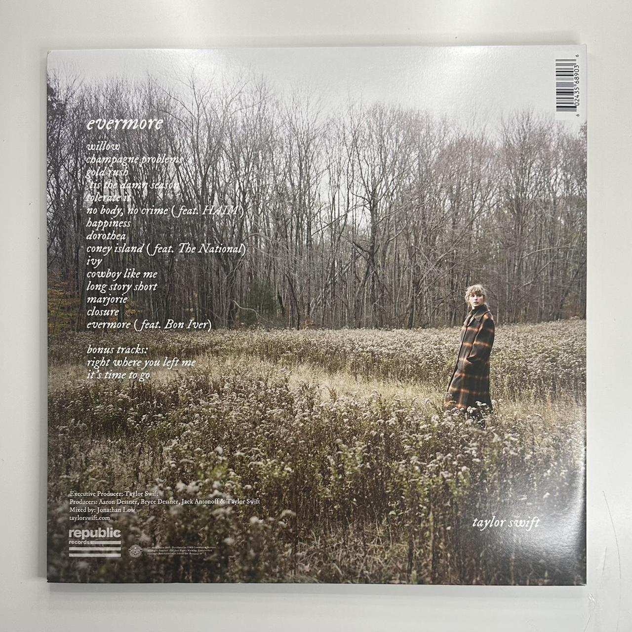 taylor swift evermore album vinyl record 💿 in good... - Depop