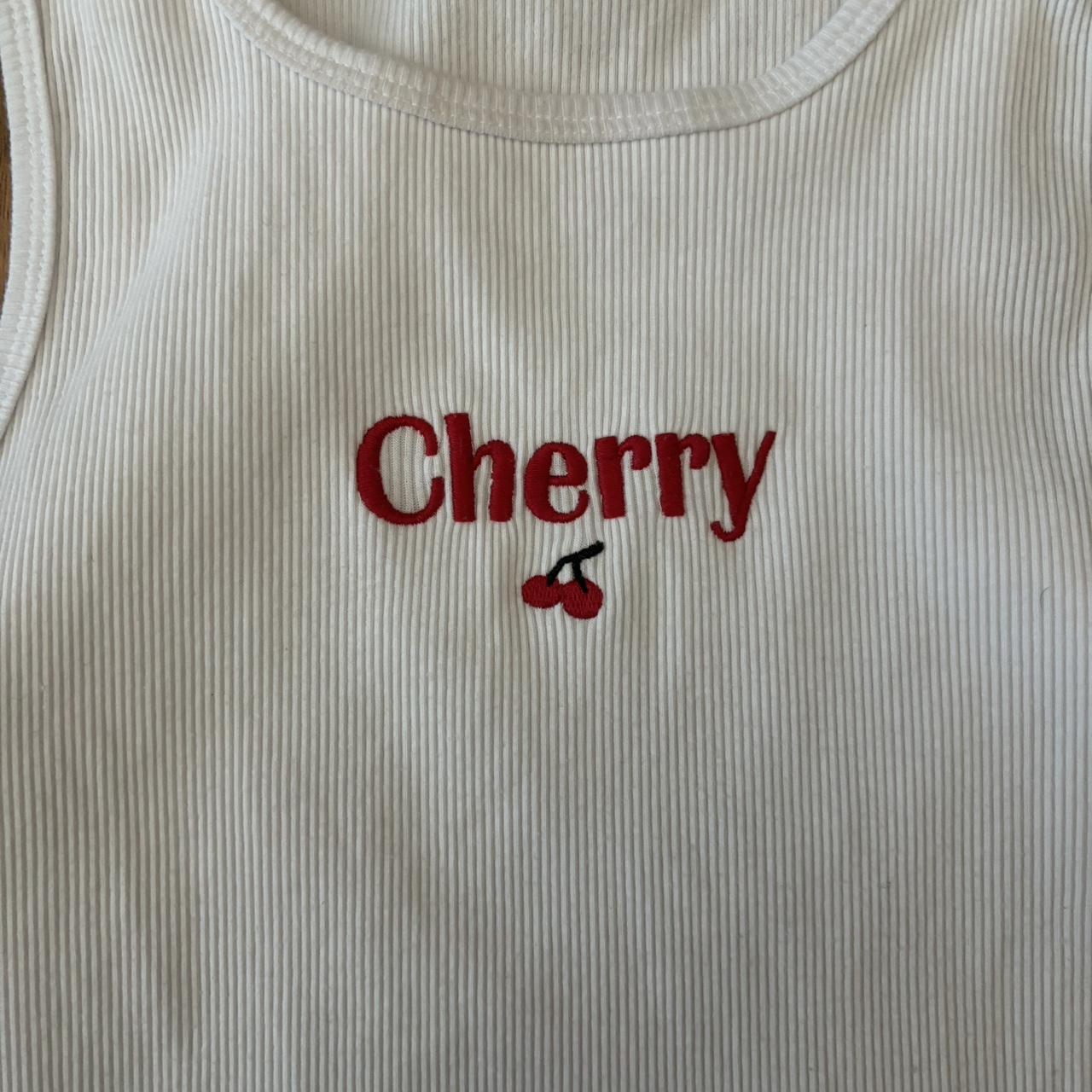 Forever 21 Cherry tank top. Size is large. Worn a... - Depop