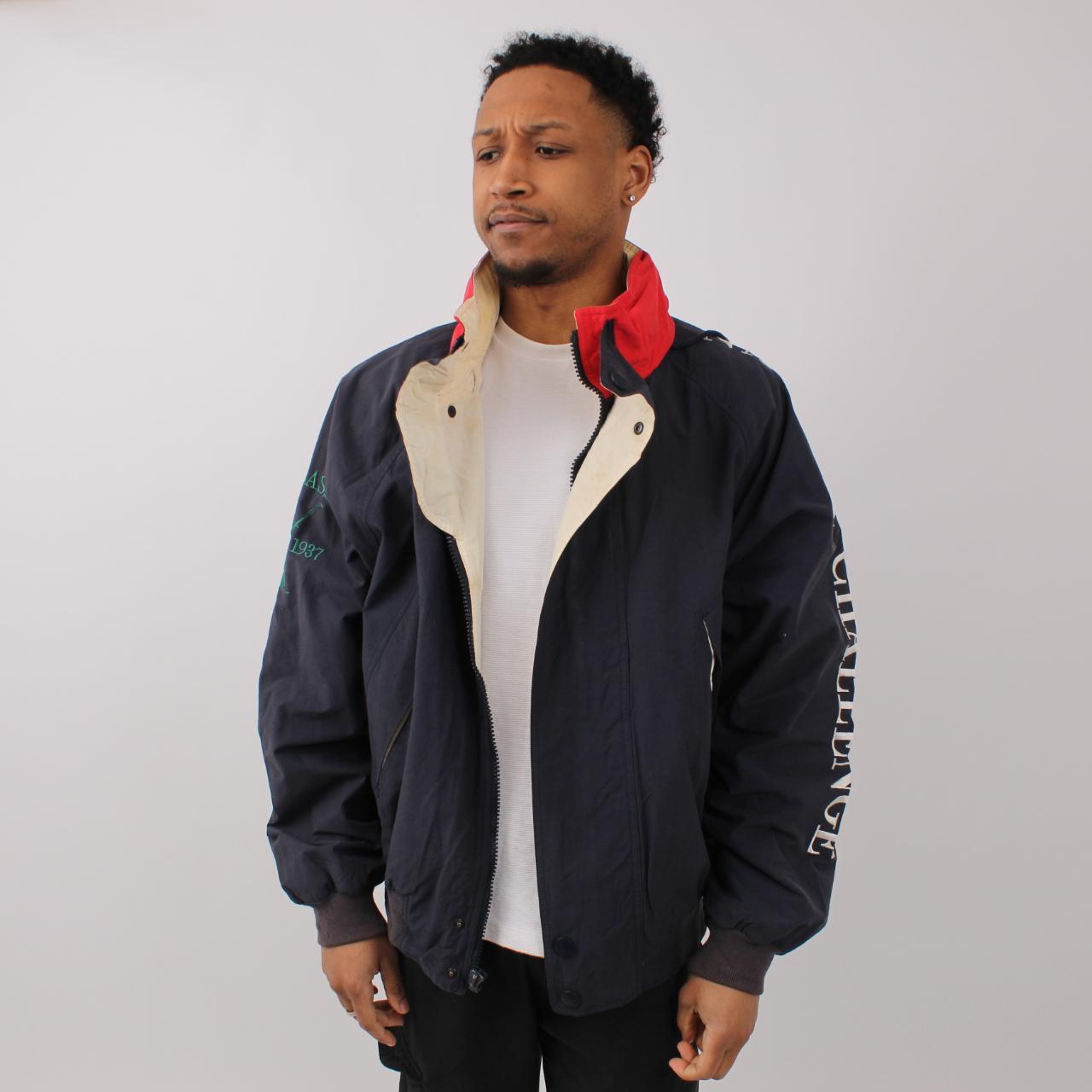 Vintage Men's Nautica Navy Jacket Size on Label:... - Depop