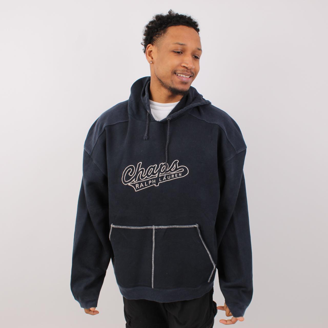 Vintage Men's Chaps Ralph Lauren Navy Spell Out... - Depop