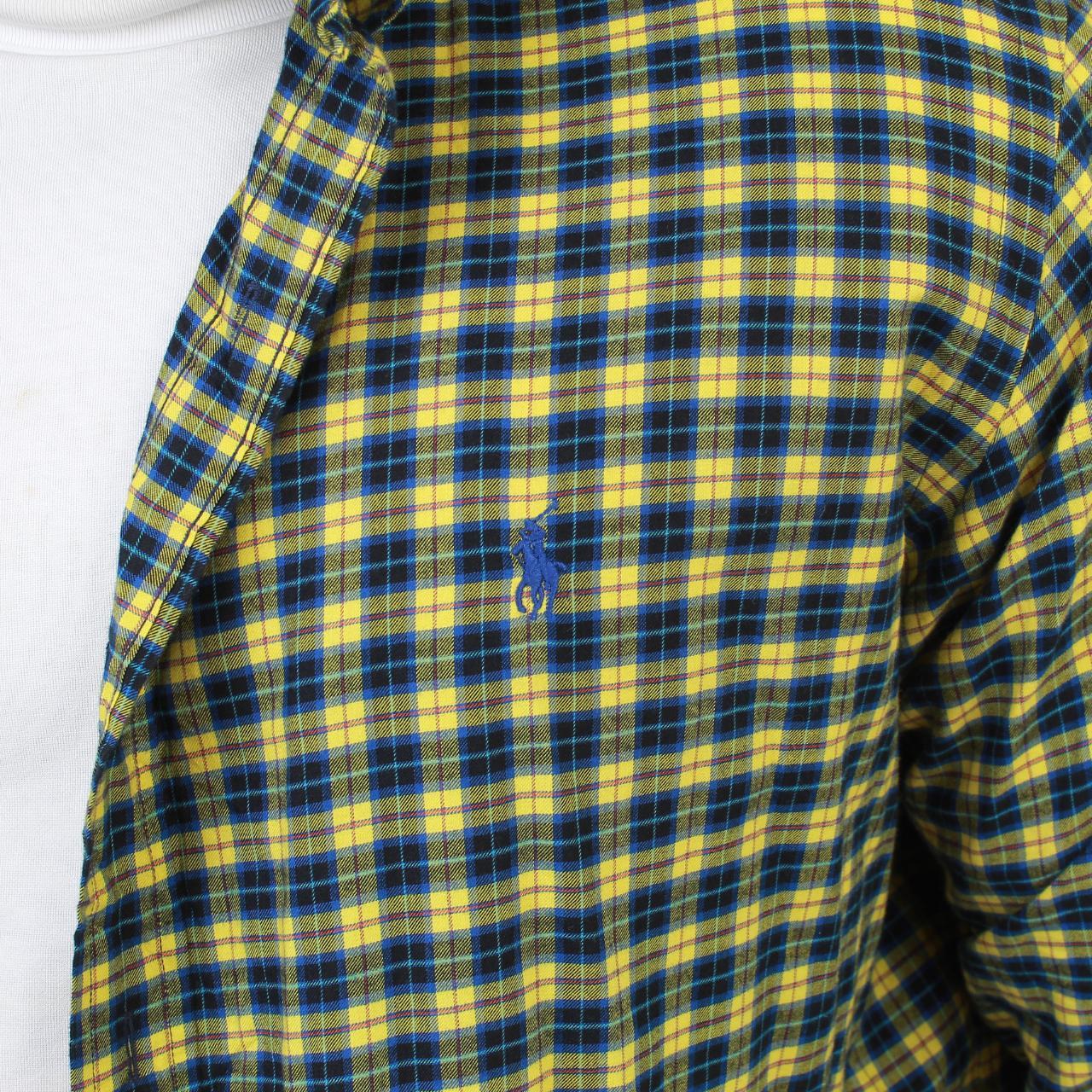 "Men's Vintage Polo Ralph Lauren Yellow Check... - Depop