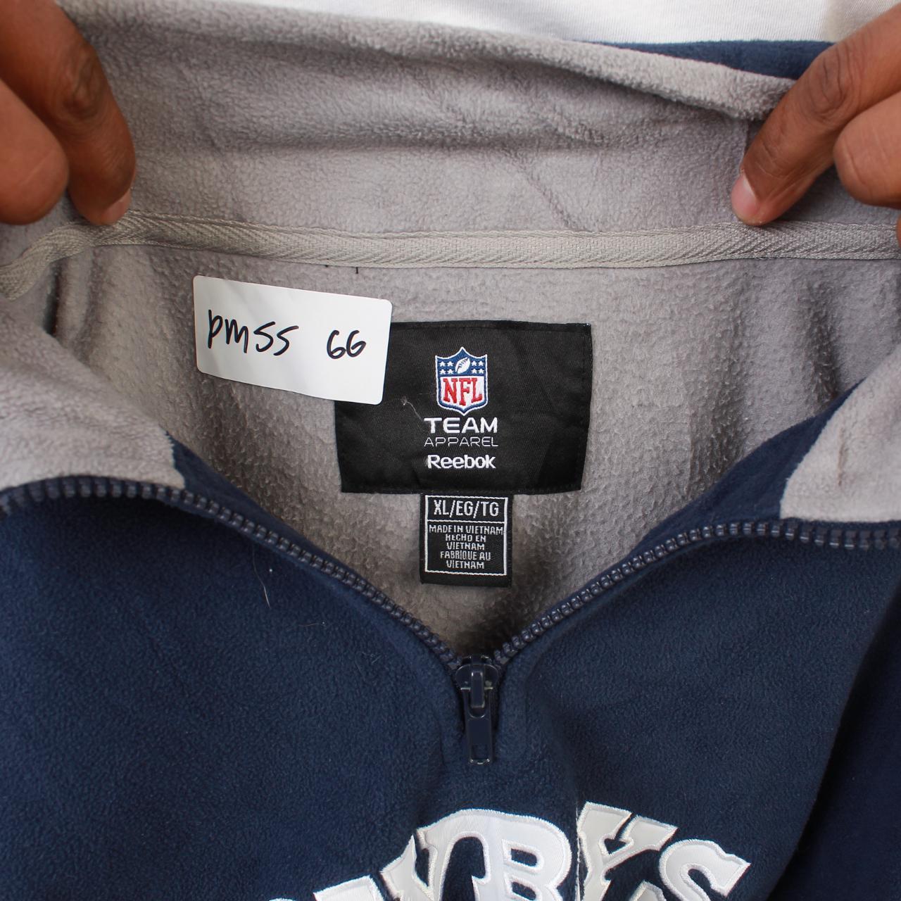 "Men's Vintage NFL Reebok Cowboys Navy Quarter Zip... - Depop
