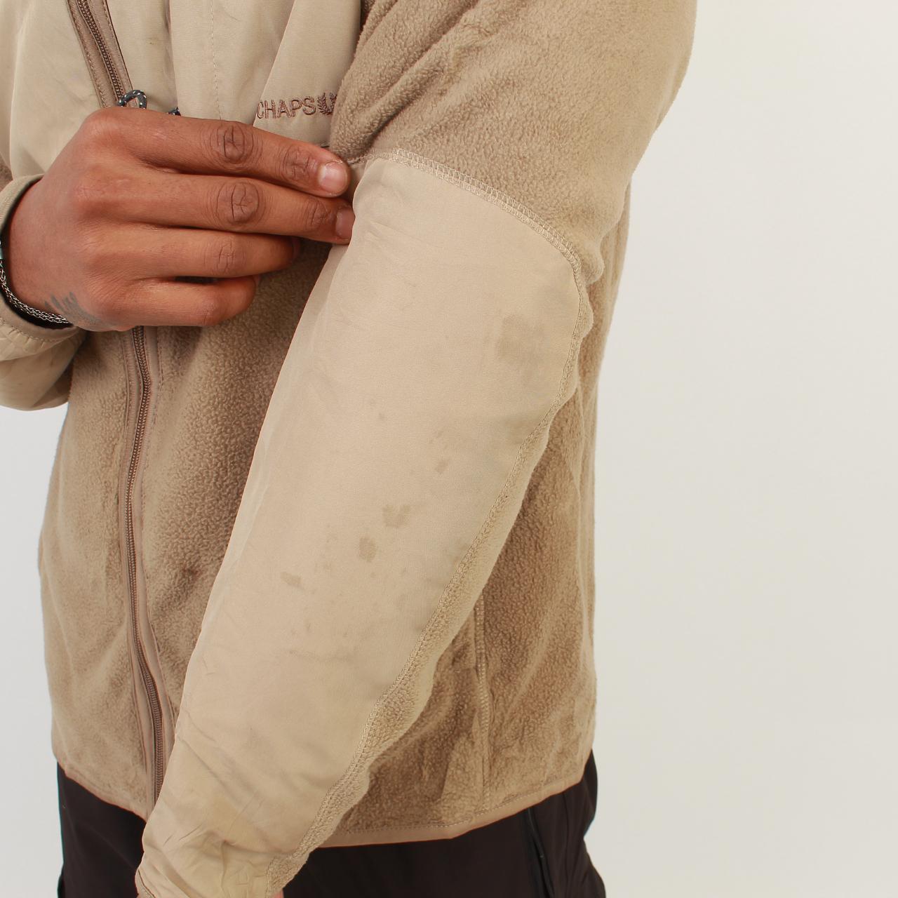 "Men's Vintage Chaps Beige Fleece Jacket - Size On... - Depop
