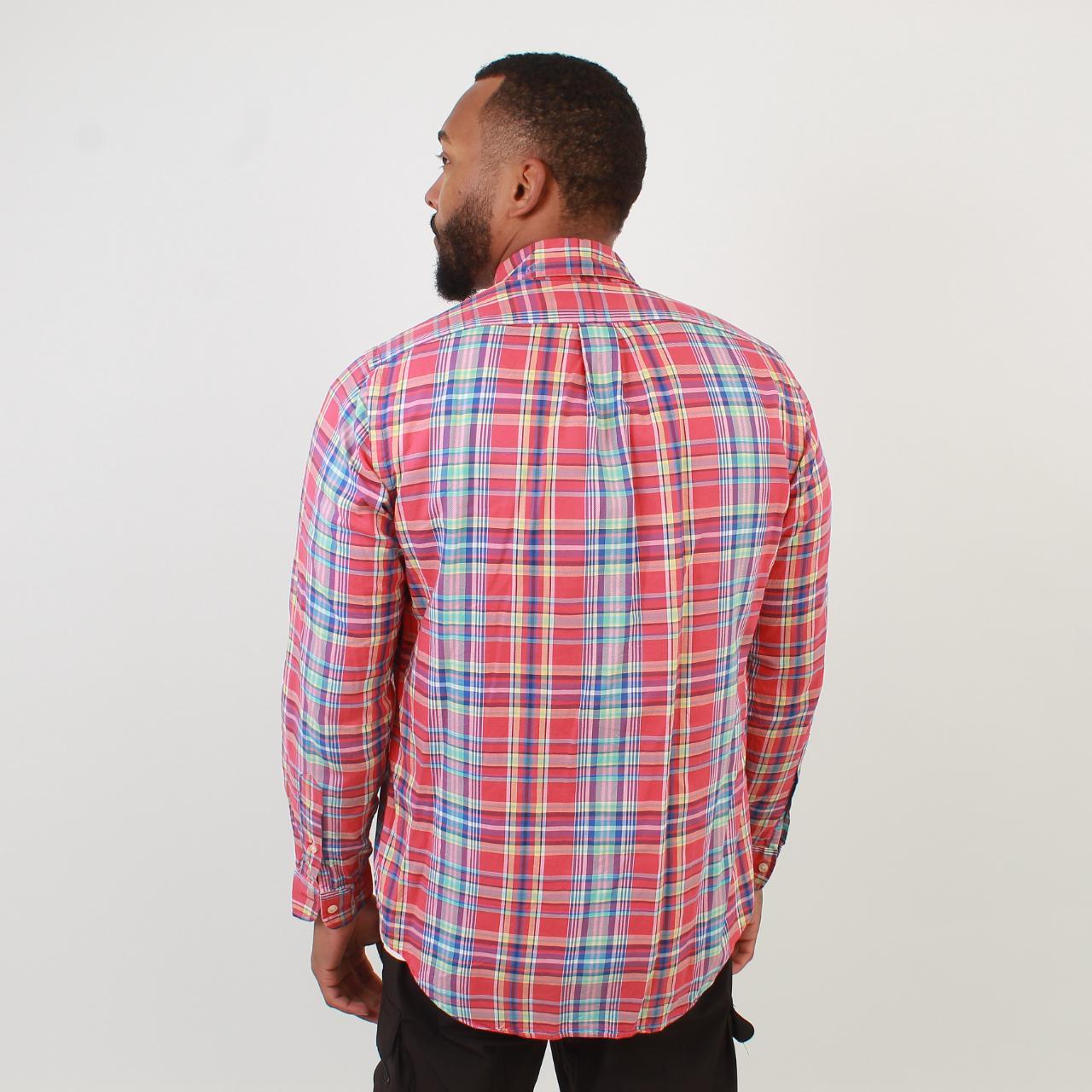 "Men's Vintage Polo Ralph Lauren Red Check Shirt -... - Depop