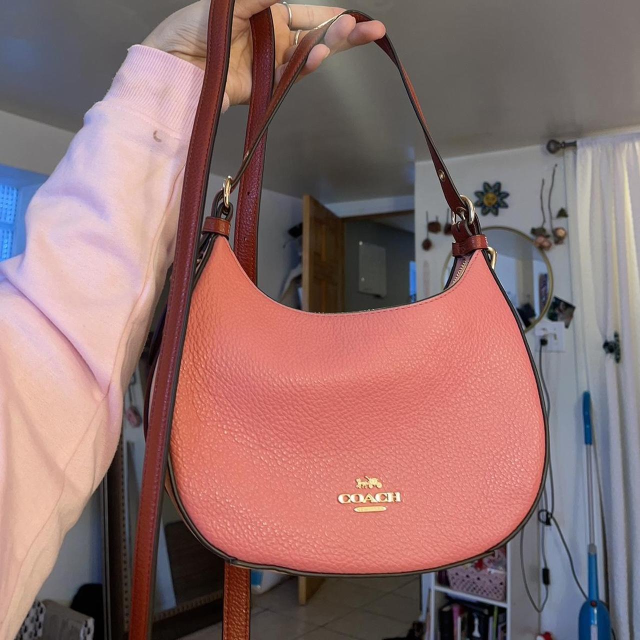 Super cute pink coach shoulder purse!!! Comes with... - Depop