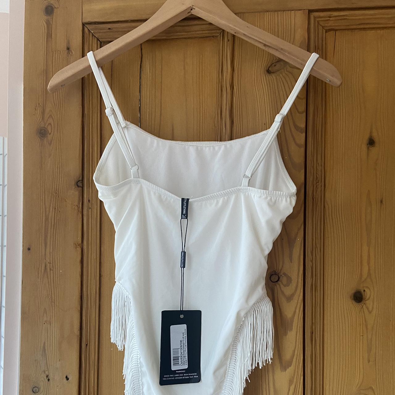 plt high leg white swimming costume. brand new with... - Depop