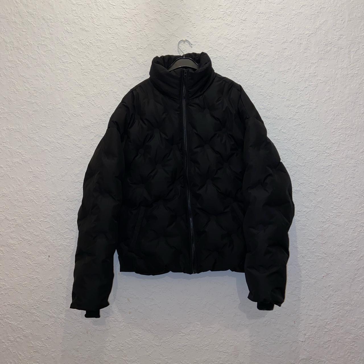Collusion Women's Black Coat | Depop