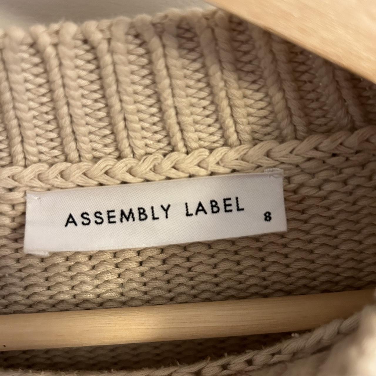 Cream assembly label knitted jumper - size 8 only... - Depop